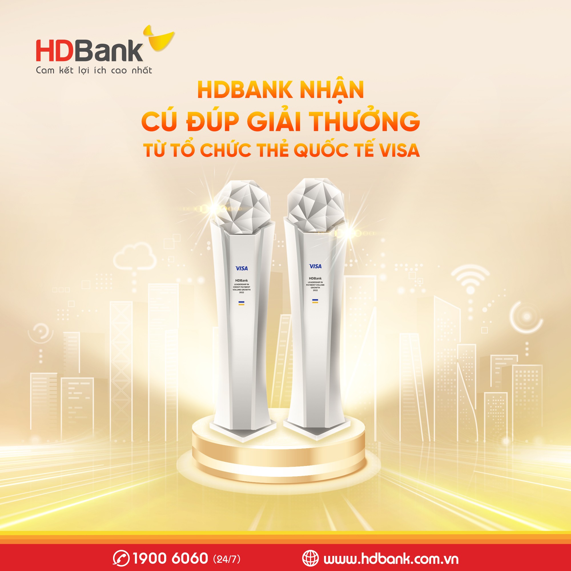 Dẫn đầu tăng trưởng giao dịch thẻ, HDBank nhận cùng lúc 2 giải thưởng ...